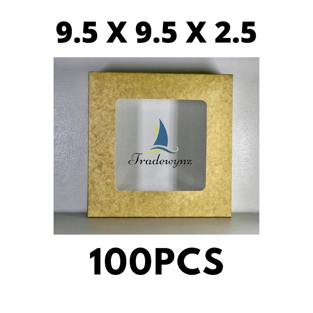 9.5x9.5x2.5 inch Pie Pastry Box w/ Window | BULK PRICE / 100PCS / Buko ...