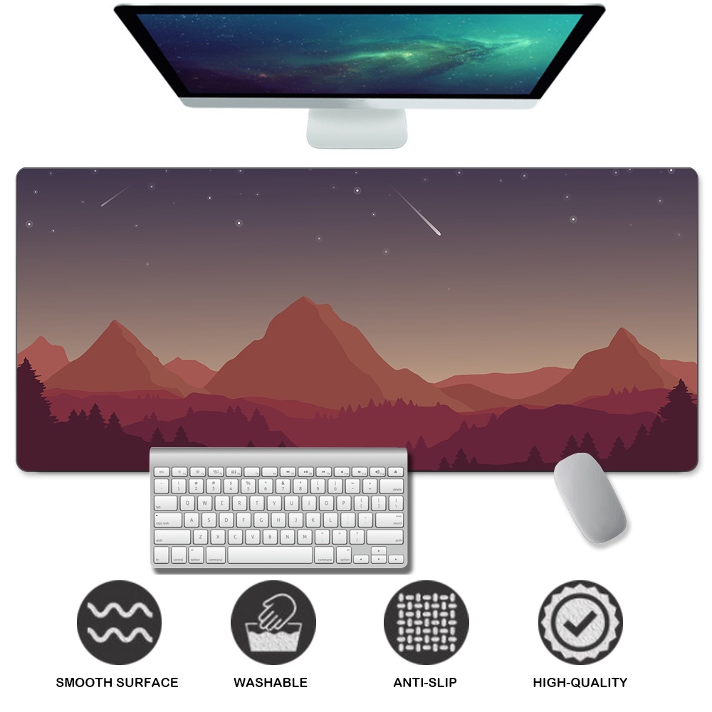 Gobi meteor Mountain Mouse Pad night view Extended Mousepad Large ...