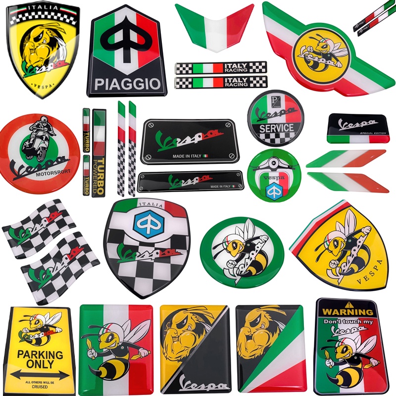 vespa piaggio drop glue resin sticker for motorcycle logo emblem ...