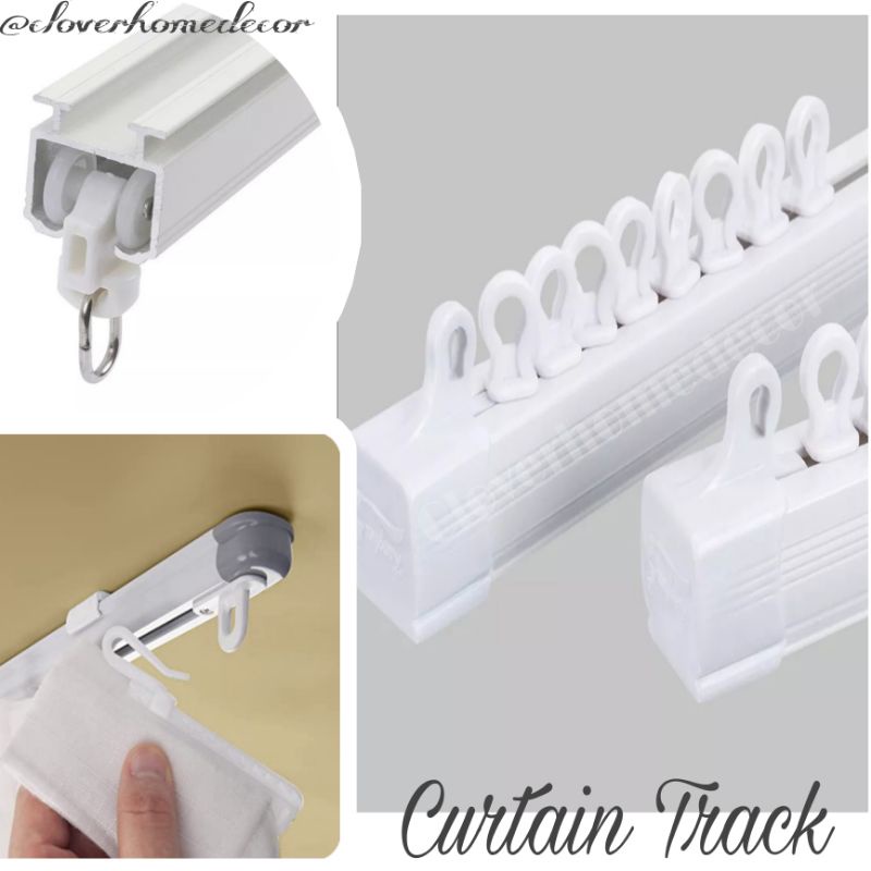 Adjustable Curtain Track (70*135CM) Extendable Aluminum Alloy Single ...