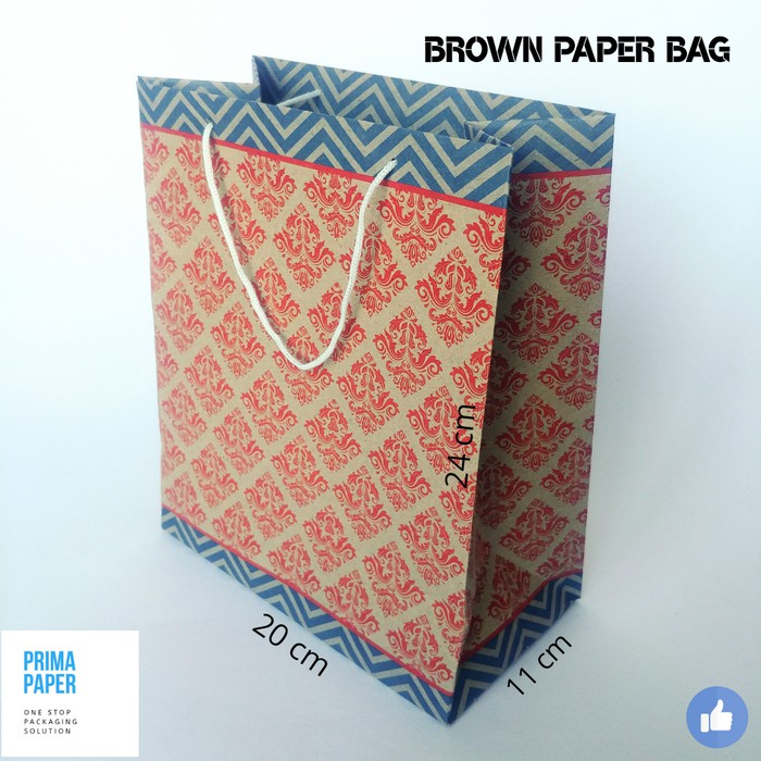 Brown Paper Bag Pattern Batik384 / Shopping Bag / Paper Bag / Paper Bag ...