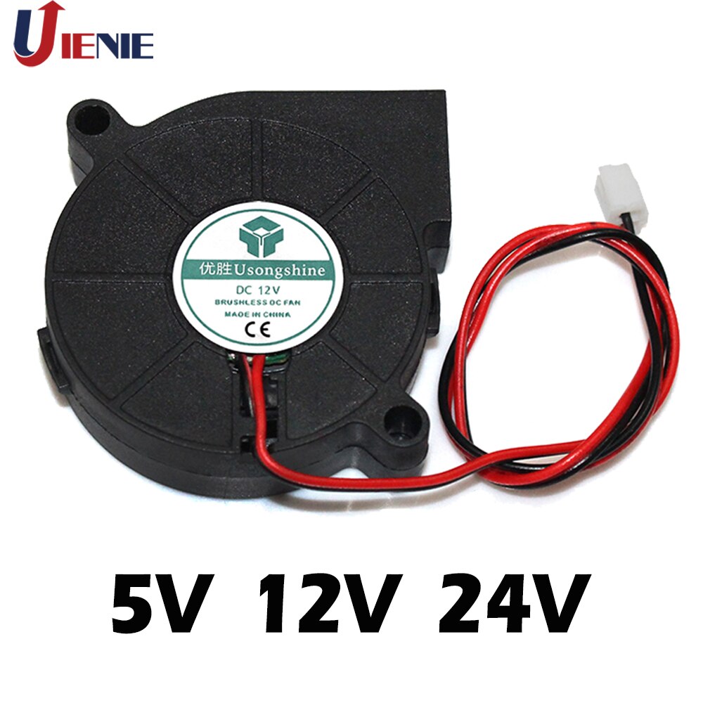 DC24V 12V 5V 5015 Cooling Blower 2-pin Exhaust Fan 50x50x15mm Centrifugal Fan 3D Printer ...