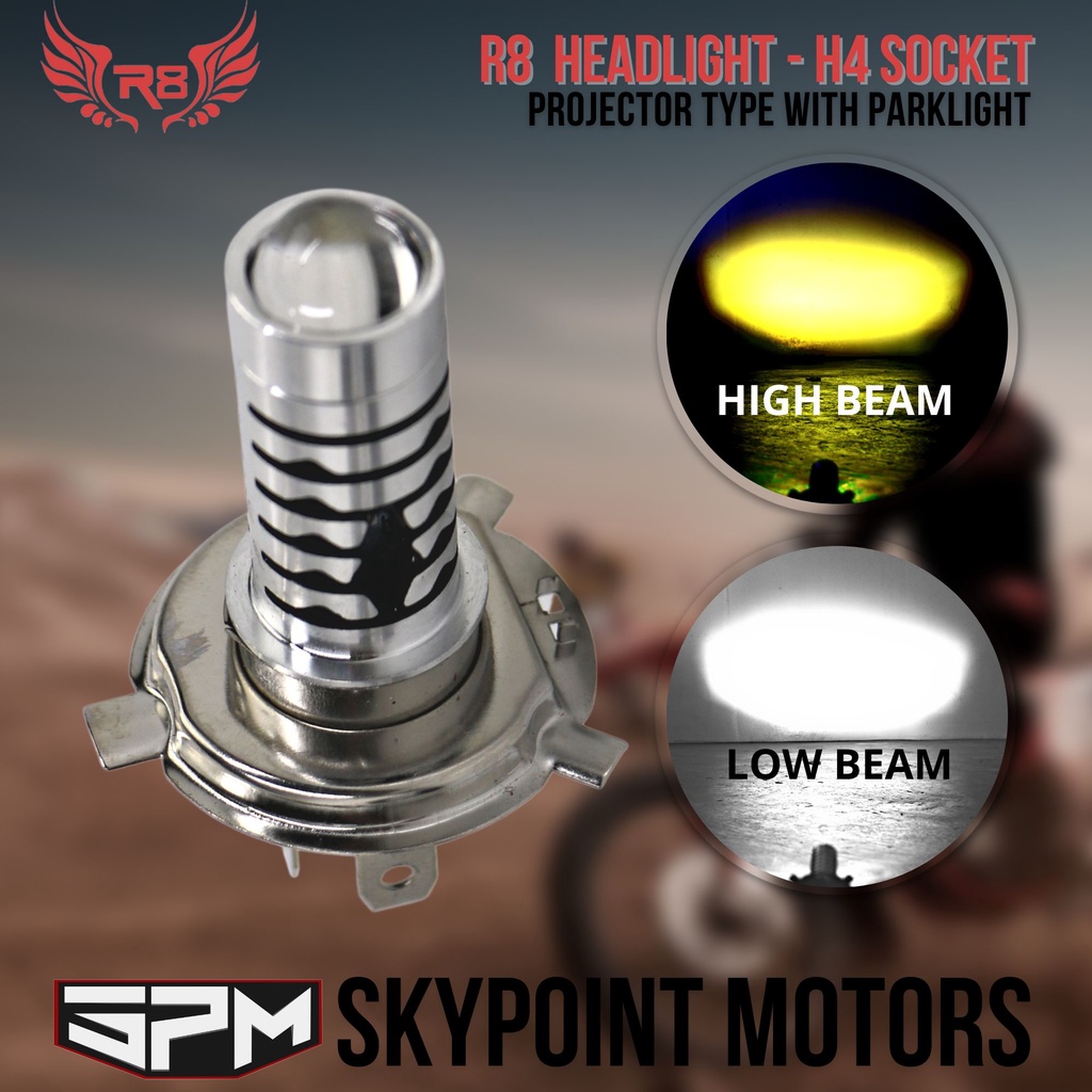 R8 Mini Driving Headlight H4 Socket 4843 (9830-958) | Shopee Philippines