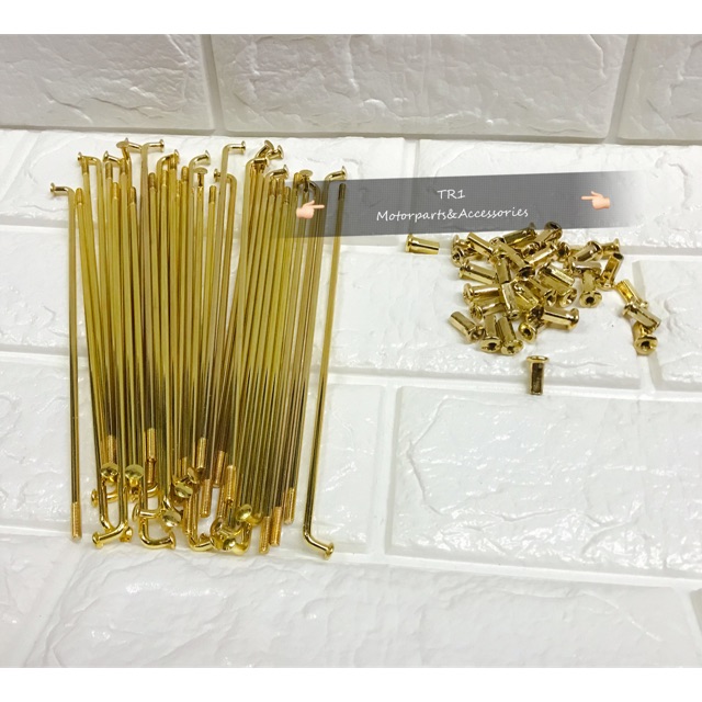 Motorcycle Spoke Rayos 10G*161 /10G*184 BLACK.SLIVER.GOLD | Shopee ...