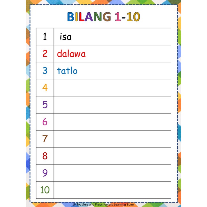 Pagsasanay sa pagsulat ng bilang 1-500 | Workbook | 50 pages | Shopee ...