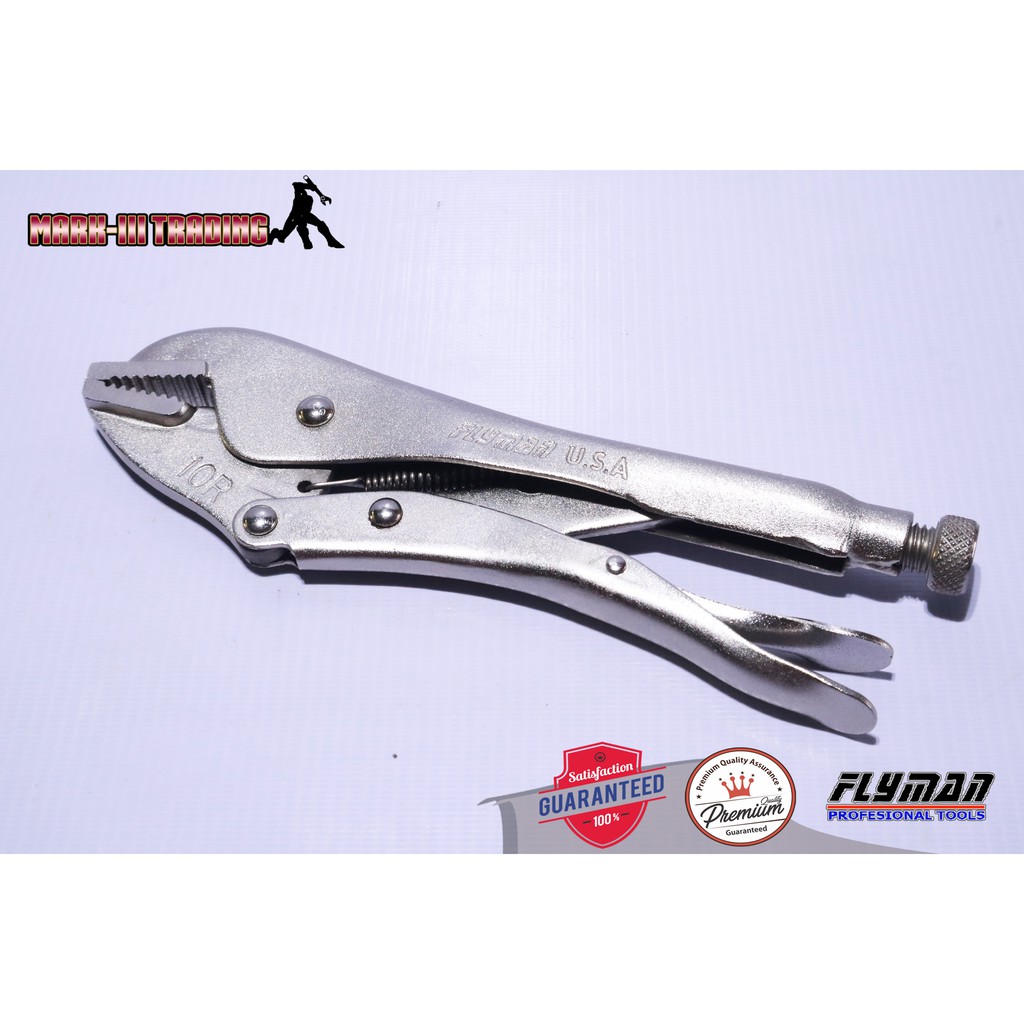 Original Flyman Vise Grip 10 Long Flat Jaw ( Silver) | Shopee Philippines
