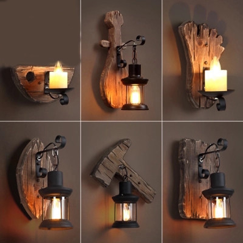 AIMI Vintage Industrial Edison E27 Wall Lamp Corridor Aisle Restaurant ...