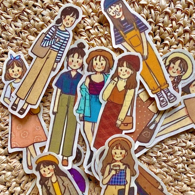 8.11 15PCS LITTLE LADY OOTD EPHEMERAS FOR BULLET JOURNALING AND VINTAGE ...