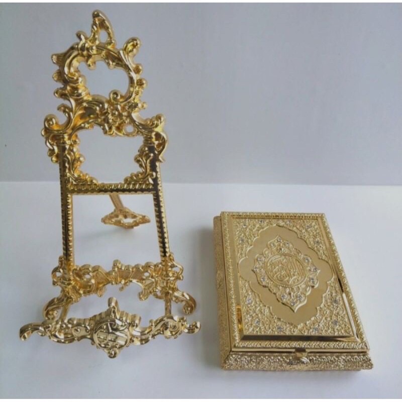 Al quran gold gift box for dowry display (box & support pole) | Shopee ...