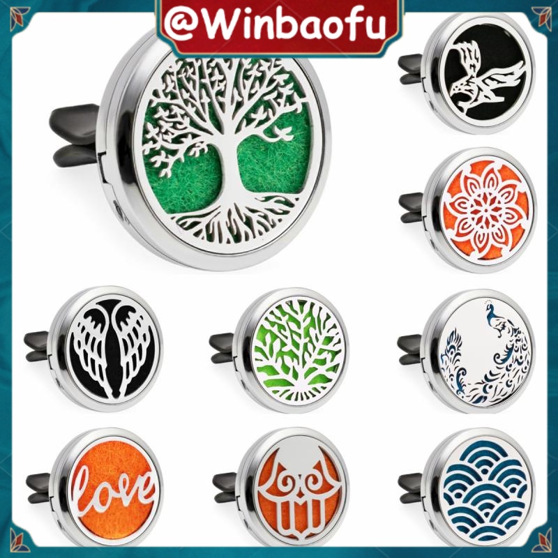 【Free 10 pads】30mm car aromatherapy clip Essential Oils Car Perfume ...