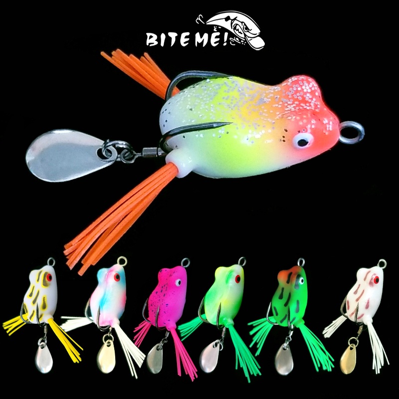 1Pcs 3cm/4.2g Mini Soft Frog Soft Plastic Frog Floating Bait 3D Eyes ...