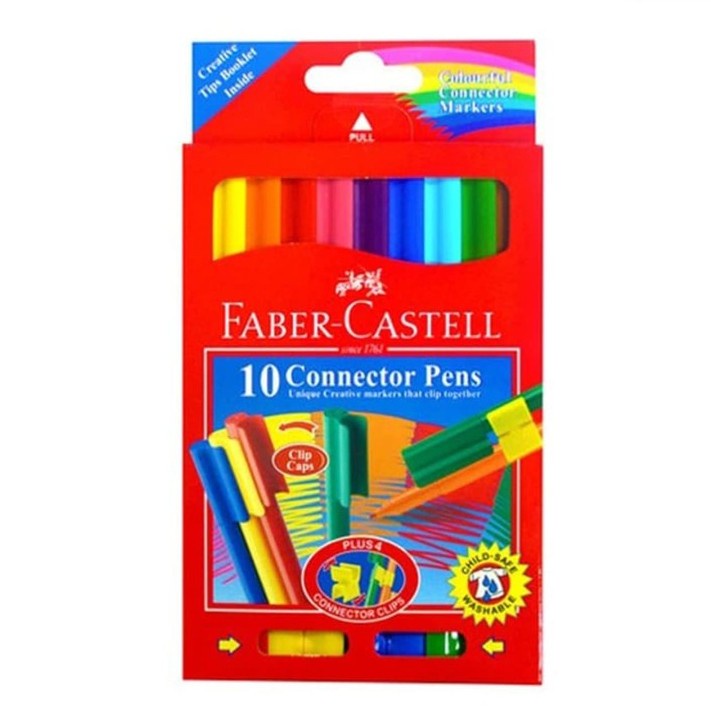 Pen CONNECTOR | 10 COLOR FABER CASTELL MARKERS | Shopee Philippines