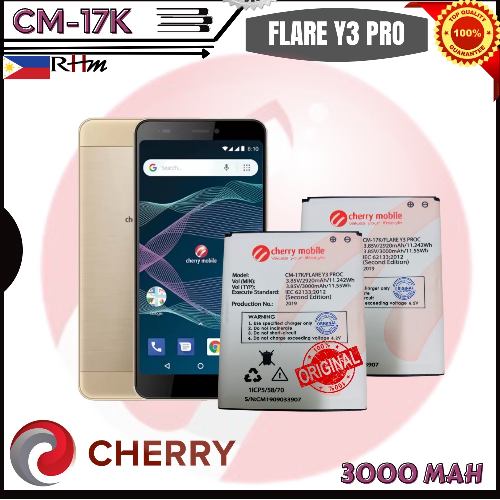 Cherry Mobile Flare Y3 Pro Battery, Model: CM-17K Original High Quality ...