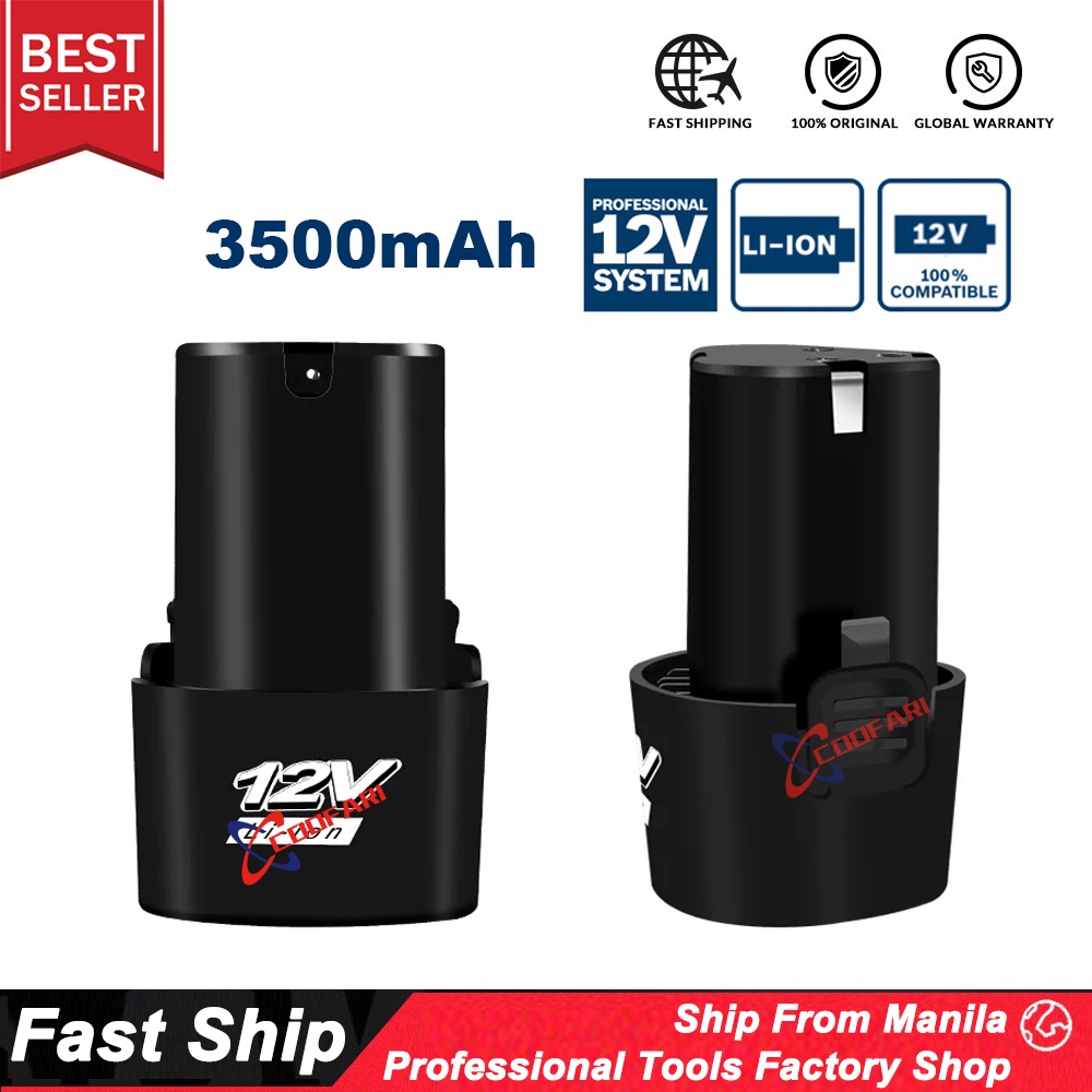 12V Battery Batteries For Cordless Drill Electric Drill Driver Lithium ...