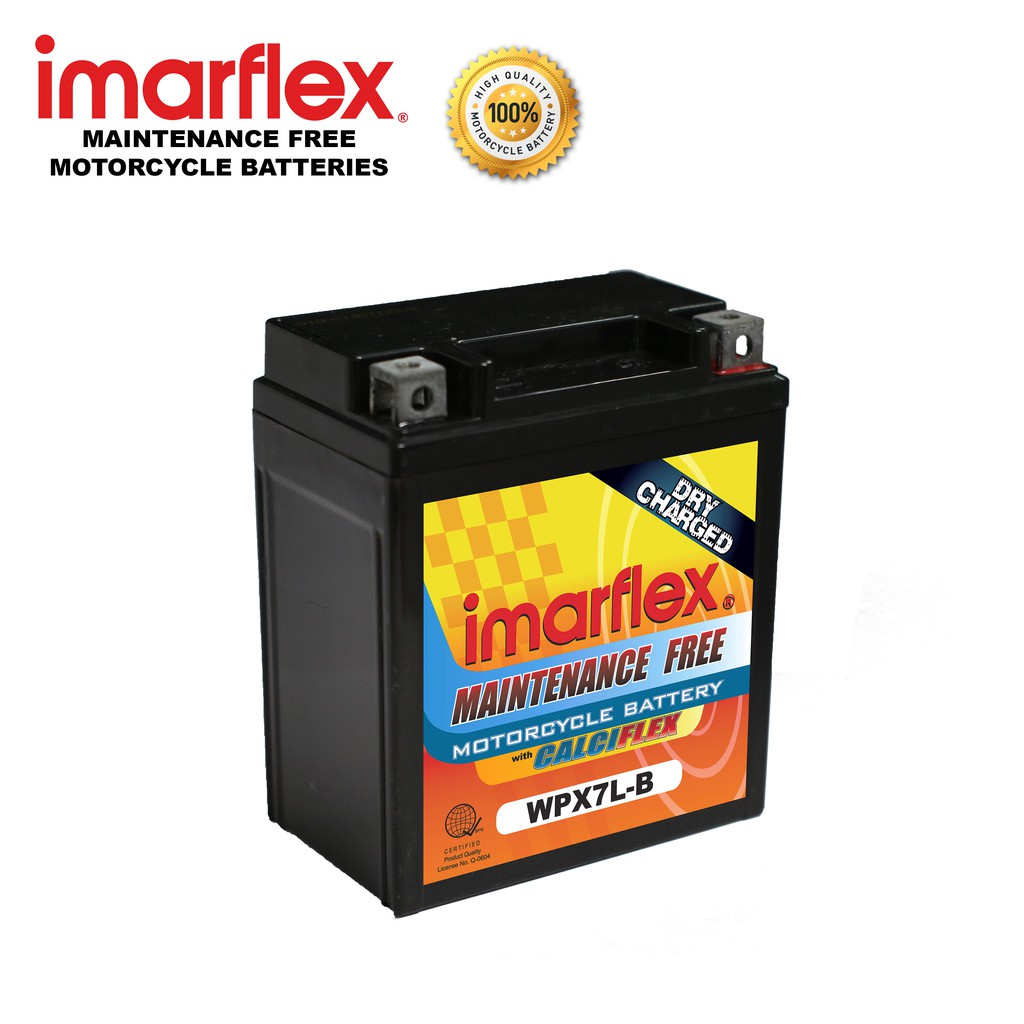 Imarflex Battery : WPX7L-B/YTX7L - Solution Included | Shopee Philippines