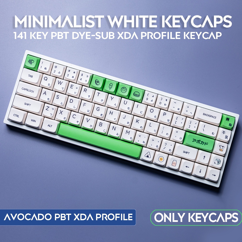 GMK Avocado Keycap 141 Keys PBT DYE-SUB XDA Profile Suit For Mechanical ...