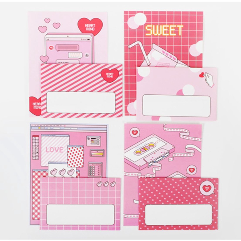 Vintage Korean Letter Paper Set Writing Paper with Envelopes Set ...