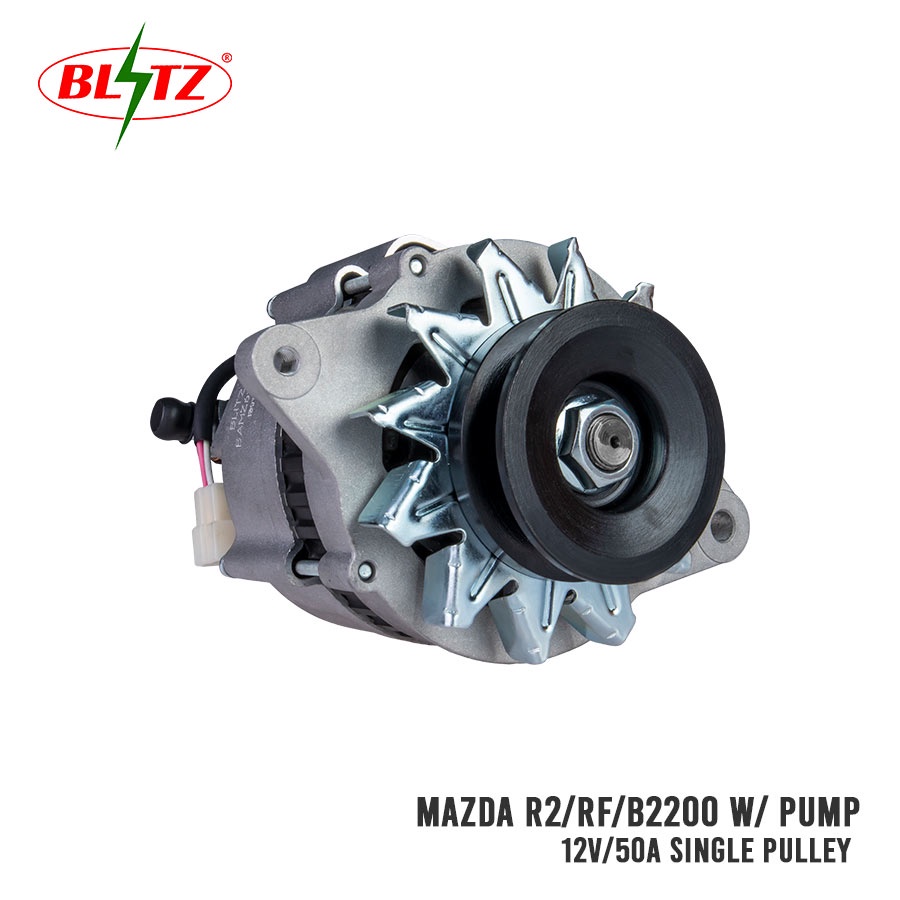 BLITZ ALTERNATOR ASSEMBLY /MAZDA R2/RF/B2200 W/ PUMP / 12V/50A /SINGLE ...
