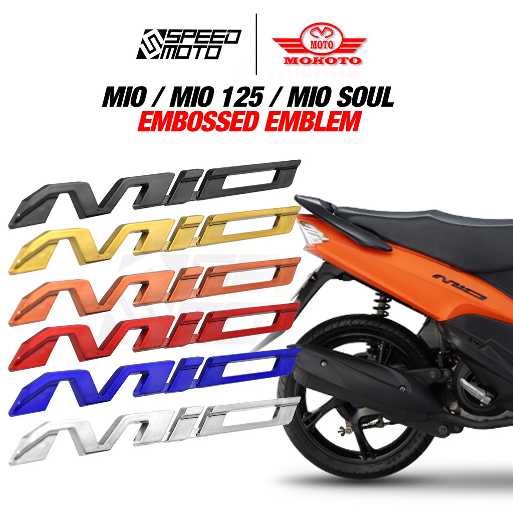 YAMAHA MIO EMBOSSED EMBLEM 3D STICKER LOGO CHROME DESIGN FOR MIO ...