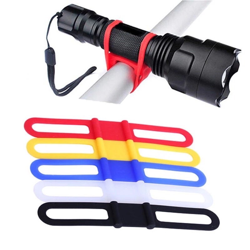 Bike Front Light Holder Bicycle Handlebar Flashlight Phone Silicone ...