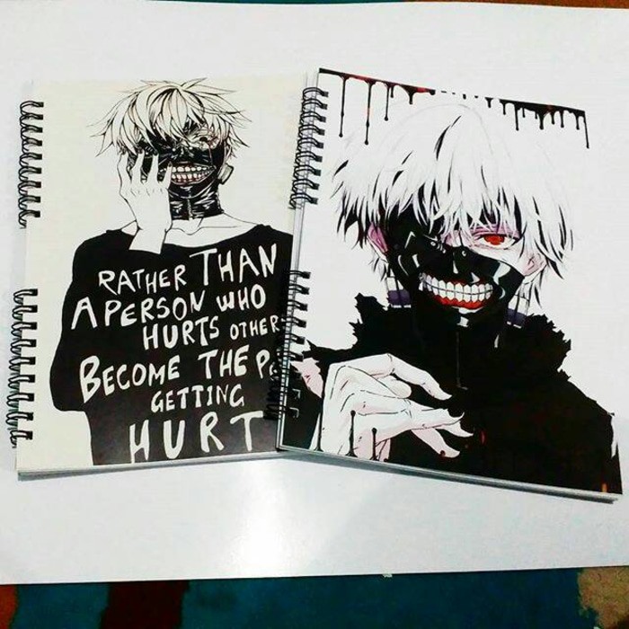 Notebook/notes A5 ANIME TOKYO GHOUL/KEN KANEKI | Shopee Philippines