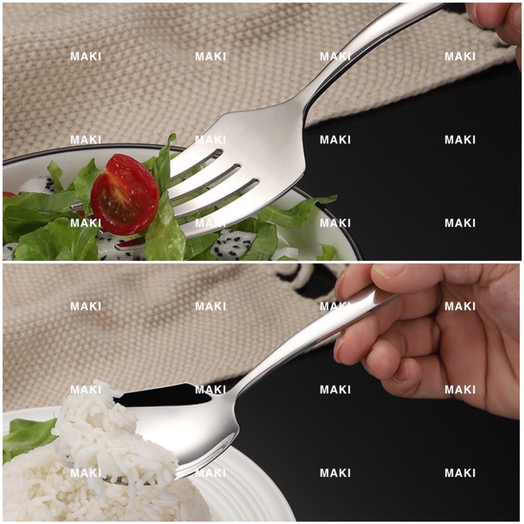 6pcs 24cm set thick serving fork/forks,cutlery,stainless steel ...