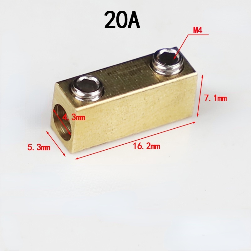 Copper connection pipe end connector 10A 20A 60A thread crimp ...