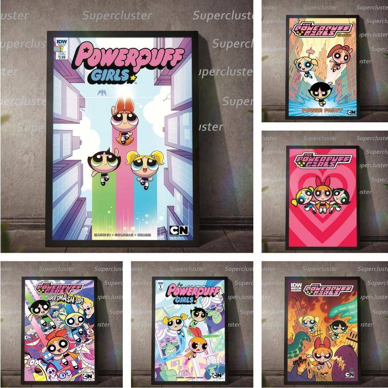 Anime Canvas The Powerpuff Girls Painting Poster Wall Print Pictures ...