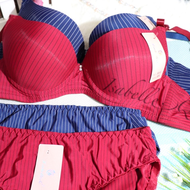 Isabelle Q Women Lingerie Bra and Panty set Stripes Push up Bra SZX 603 ...