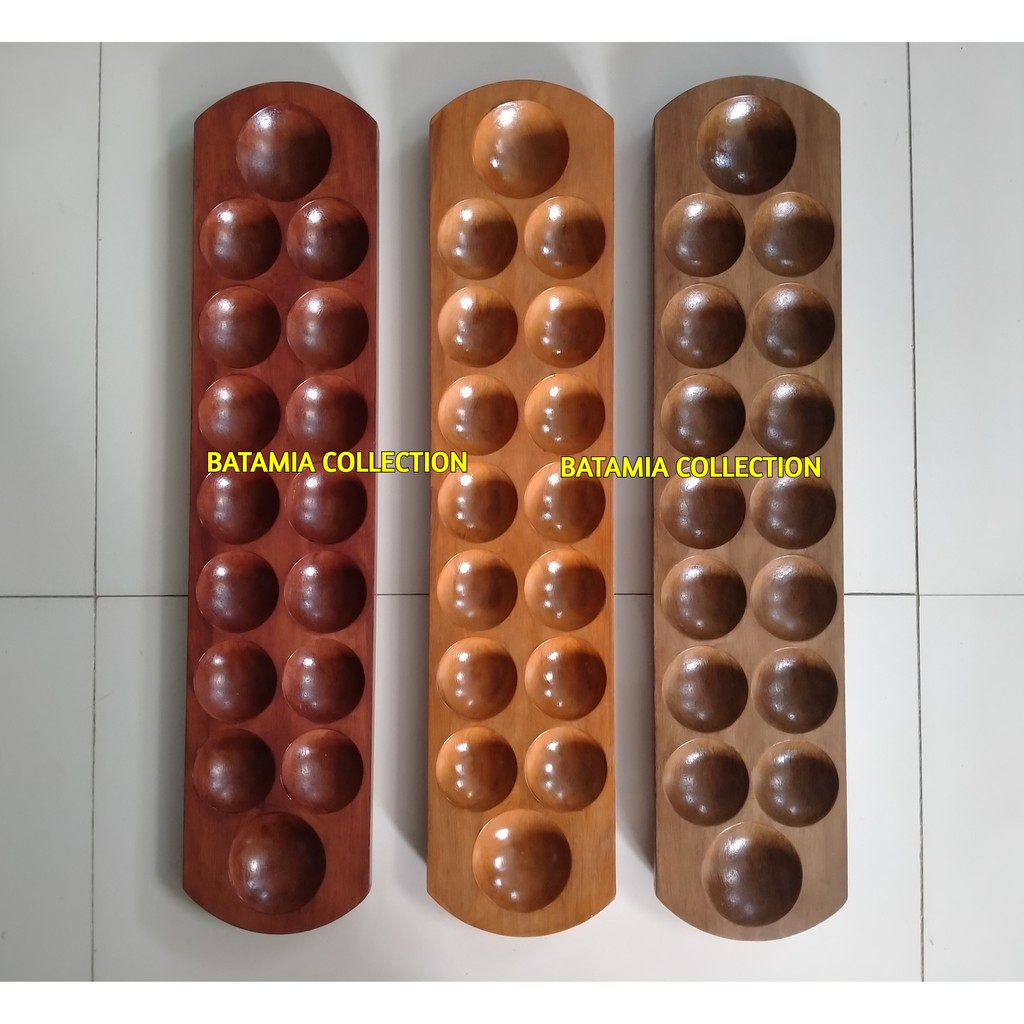 Traditional Shiny Wooden Congklak Board Game Kids Toy | Shopee Philippines