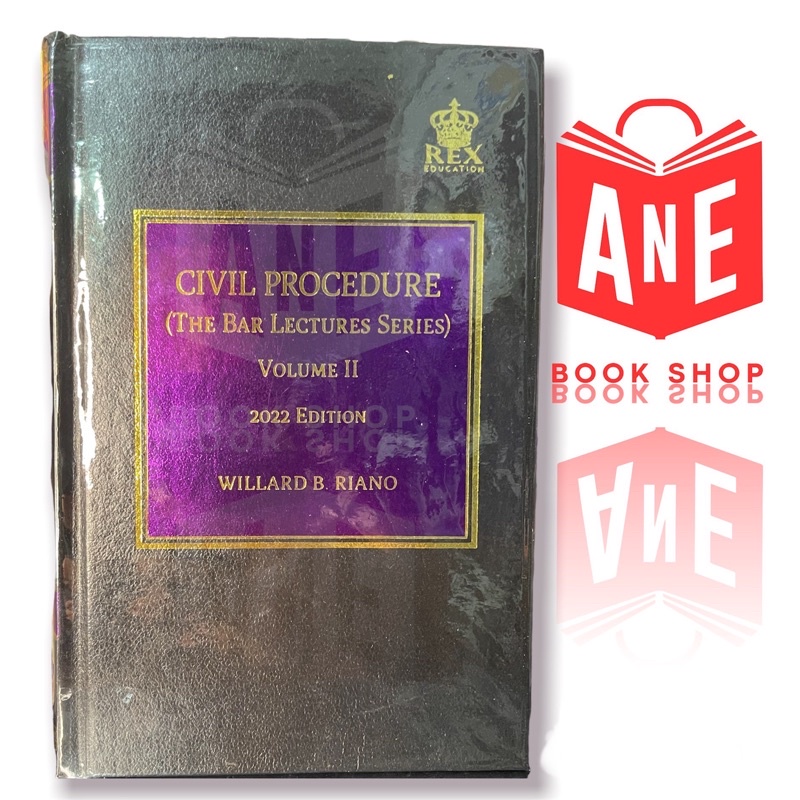 AUTHENTIC Volume II (2) Willard Riano 2022- Civil Procedure (The Bar Lectures Series) | Shopee ...