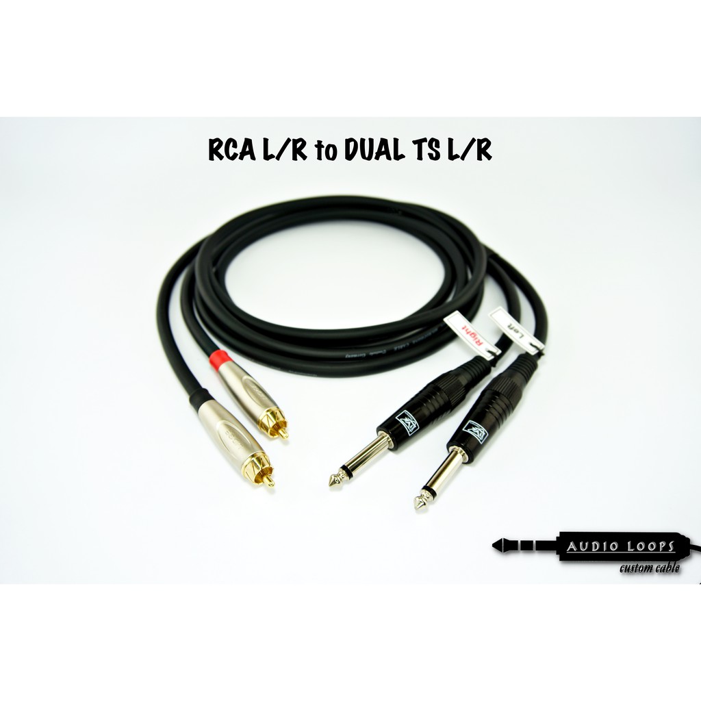 1/4 PL/TS LEFT AND RIGHT to RCA HEAVY DUTY PLUGS AND CABLES 10 yrs ...