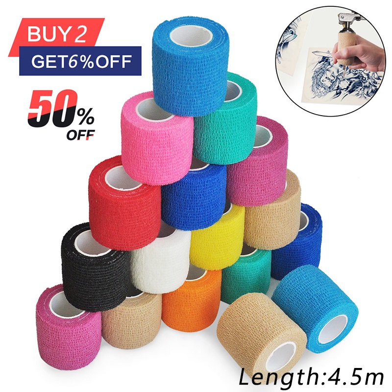 1Roll 2.5/5cm*4.5m Bandage Wraps Elastic Adhesive First Aid Tape Finger ...