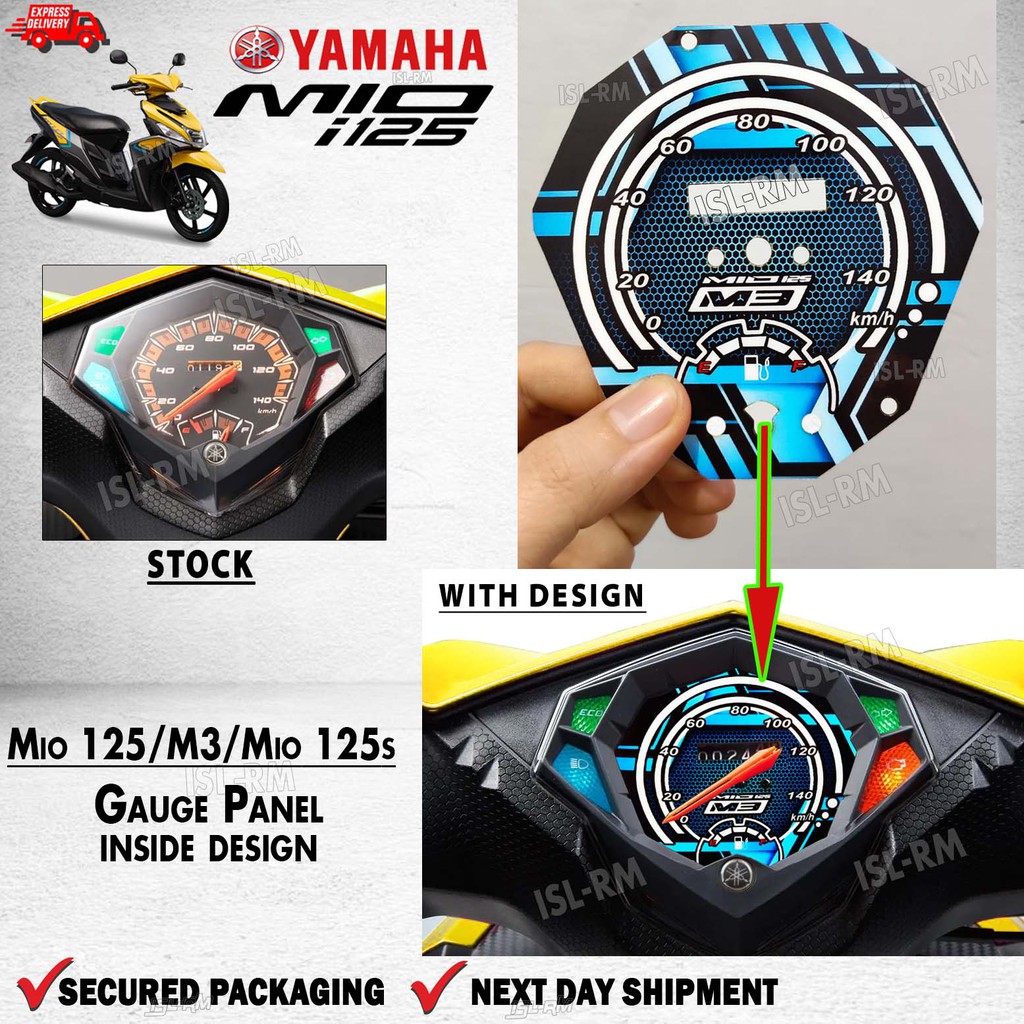 Yamaha Mio i 125 M3 BLUE/BLACK Gauge panel inside design / speedometer ...