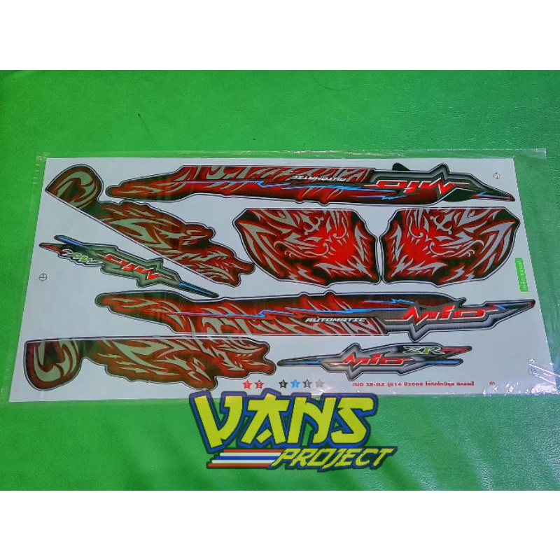 MERAH HITAM Striping Yamaha Mio Soul Mx Dragon Black Red Black And Red ...