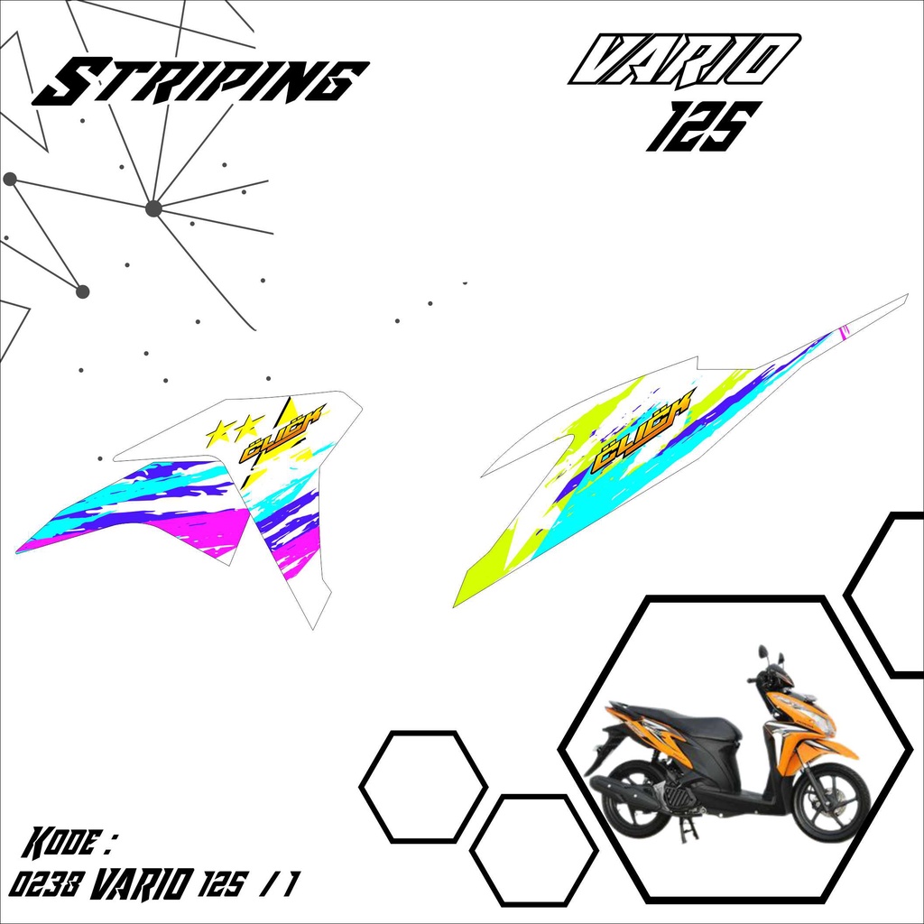 Sticker striping honda Click 125 old-sticker list Variation | Shopee ...