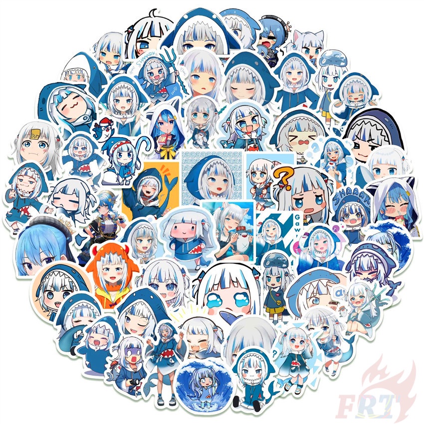 60Pcs/Set Hololive Vtuber Gawr Gura Series 04 Stickers Fashion DIY ...