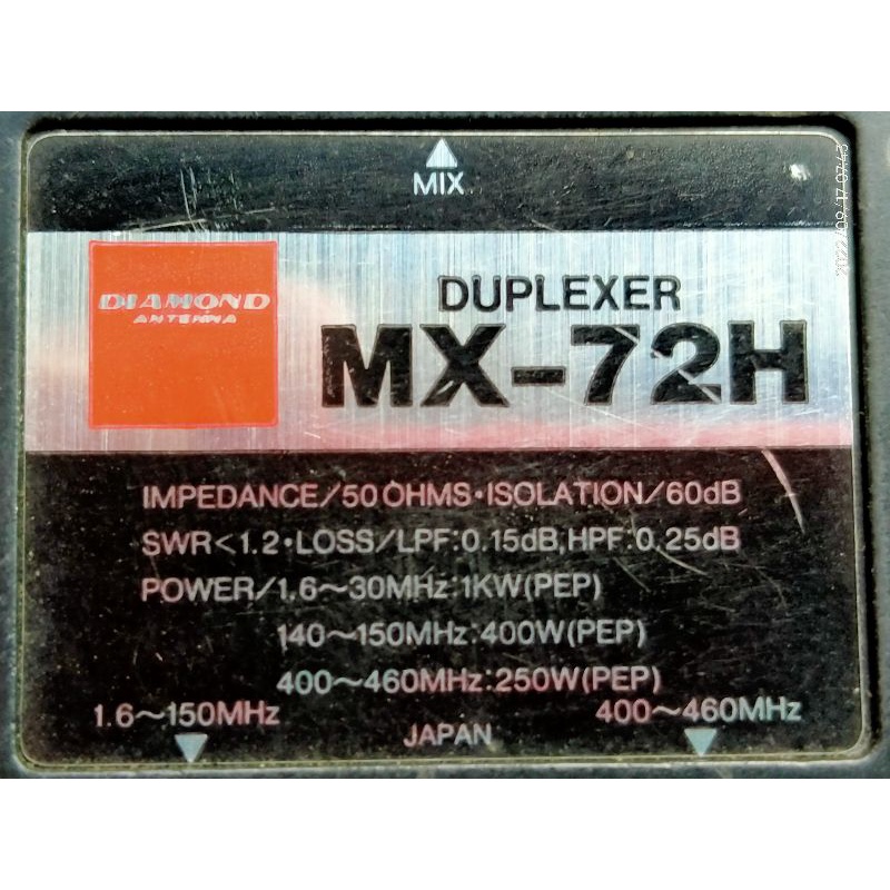 MX72H MX-72H Duplexer Diamond Original Japan | Shopee Philippines