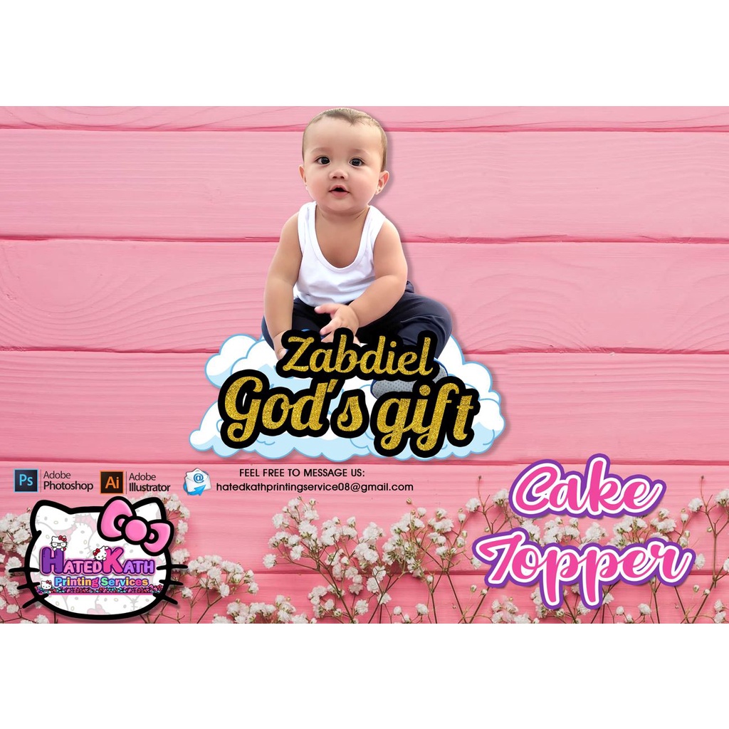 Customize Cake topper christening | Shopee Philippines