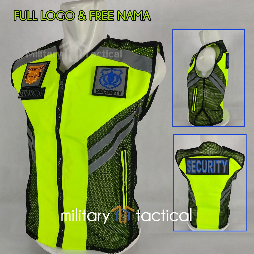 Taslan Security Vest | Security Guard Taslan Vest | Full Logo and Free ...