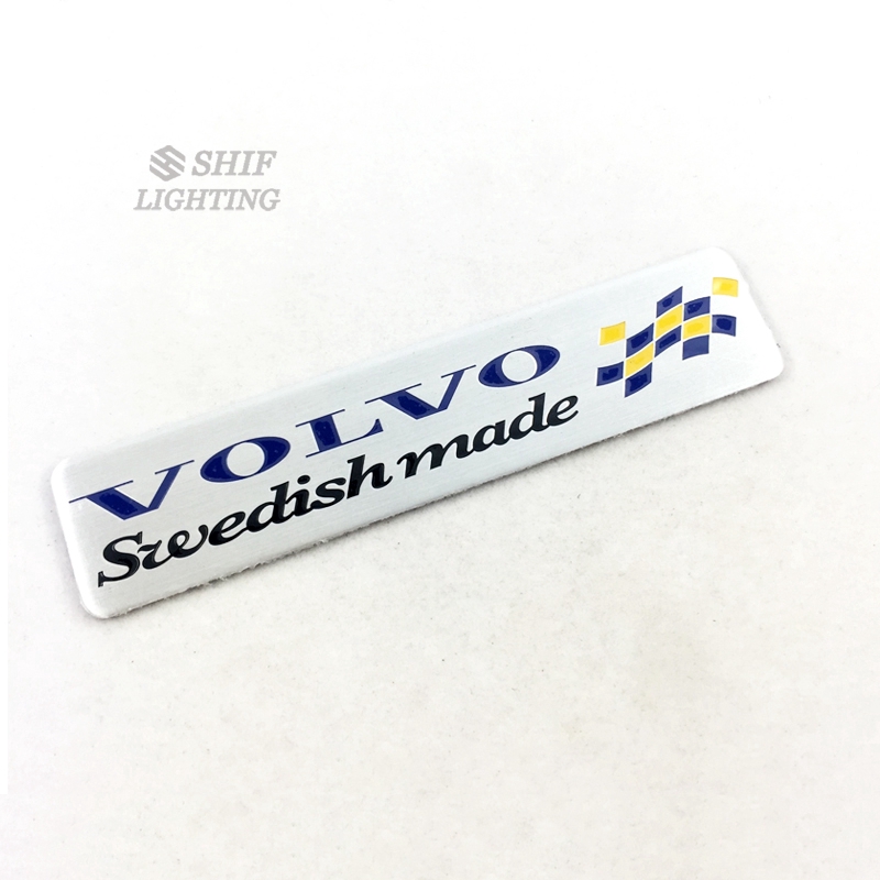 1 x Aluminum VOLVO Swedish Made Logo Car Auto Decorative Emblem Badge ...