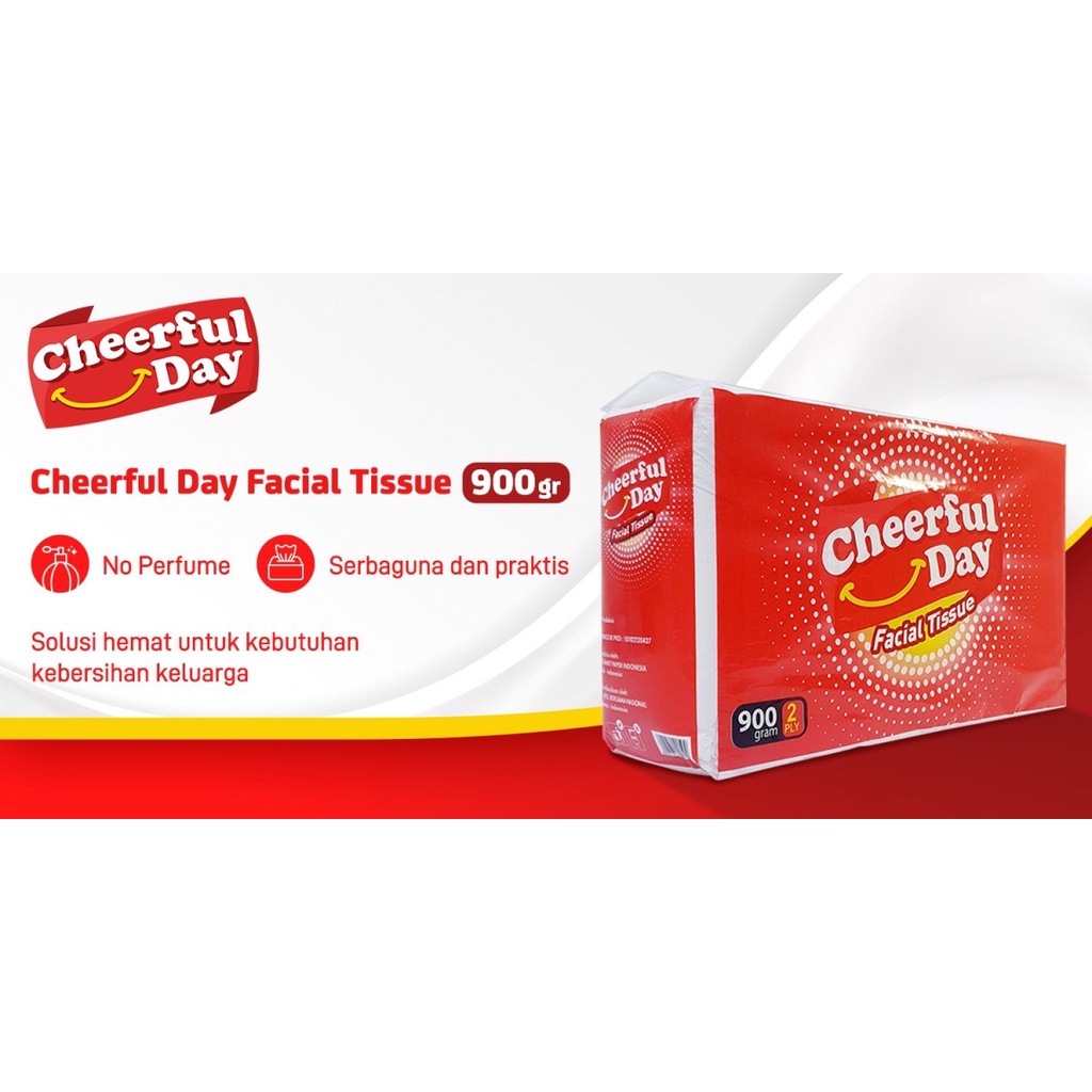 Tissues Cheerful day facial tissue 900gr 2ply tissue 900gr | Shopee ...