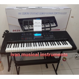 davis d-629 61 keys touch responds w sustain pedal electronic keyboard ...