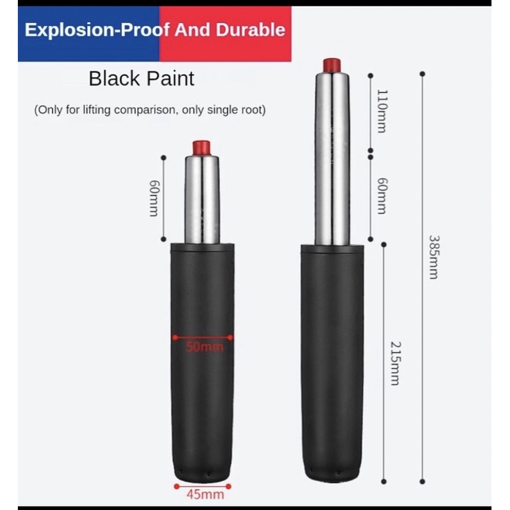 Heavy Duty 11" Pneumatic Rod Gas Lift Cylinder Chair Replacement ...