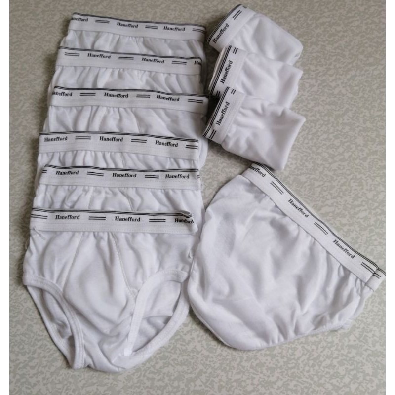 (6/12pcs) KIDS BRIEF 0-6YRS OLD BABY Underwear BOY PLAIN White & Gray ...