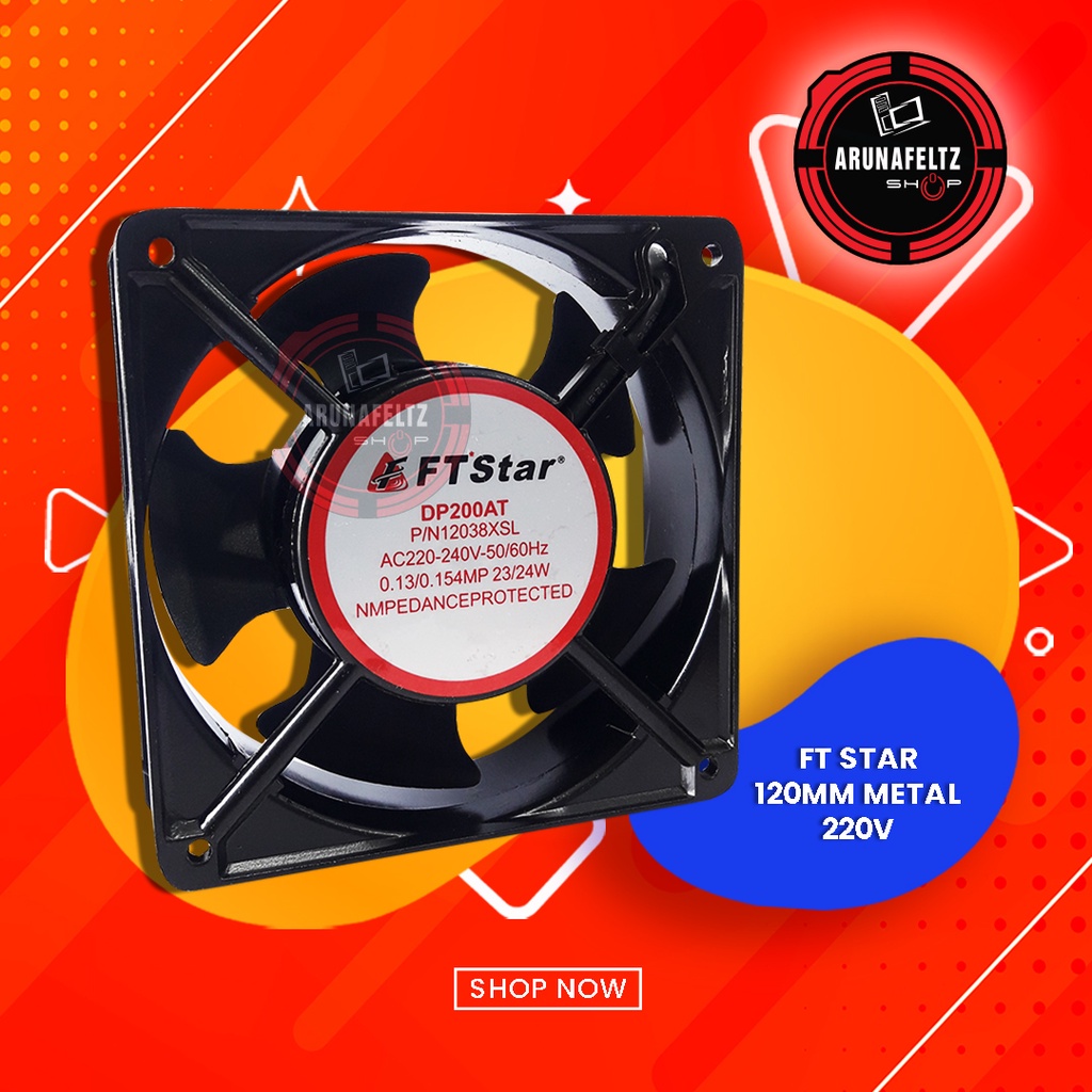 FT STAR BLACK HEAVY DUTY FAN 120MM METAL 220V | Shopee Philippines