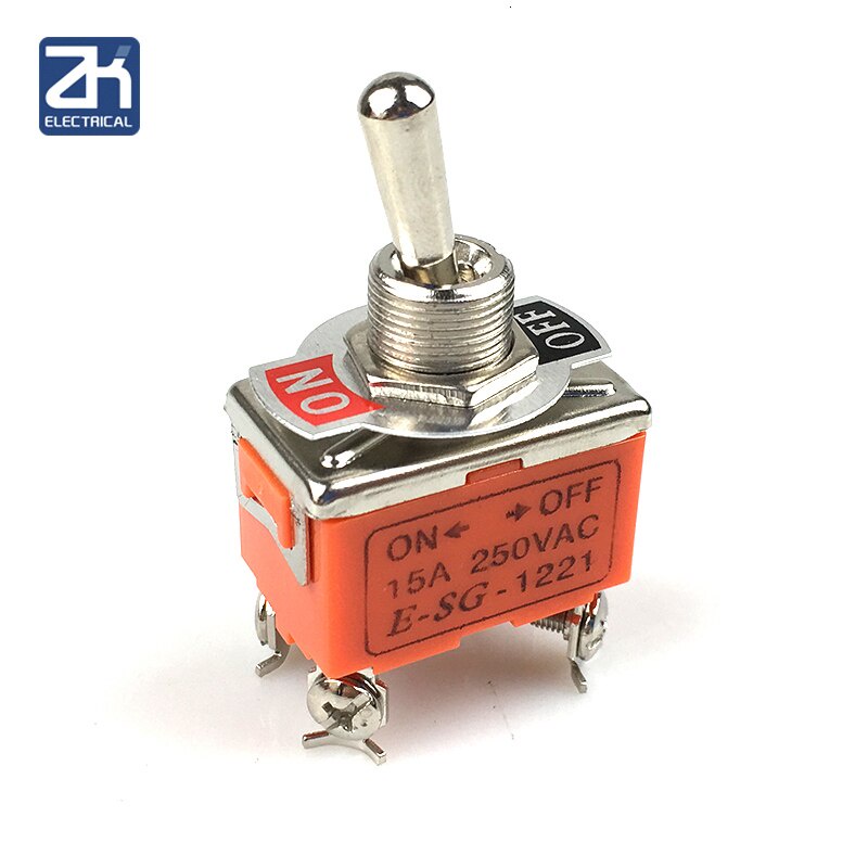 2pcs/10pcs Electrical Mini Toggle Switch AC 250V 15A Amps On/Off 2 ...