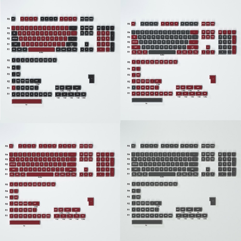 150 Keys Keycaps Double Shot MSA Profile Keycap English Custom Yellow ...