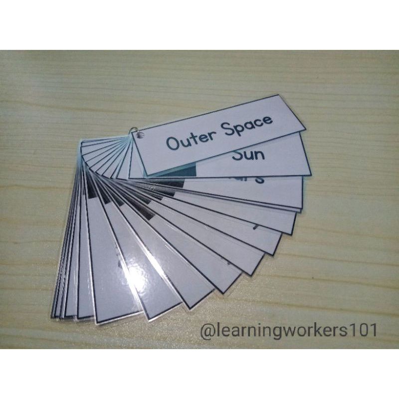 Laminated Outer Space Cards Science Planets | Shopee Philippines