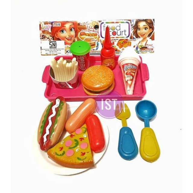 Ready-to-eat Children's Educational Food Court Fast Food Cooking Toy ...